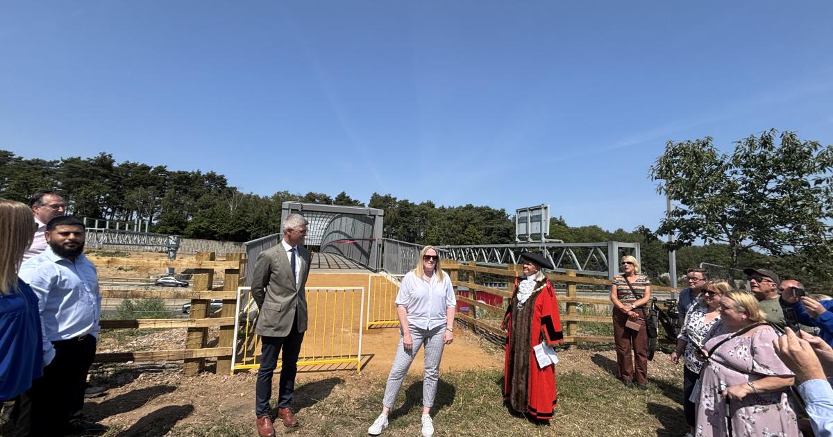 M3 footbridge - now open | Surrey Heath Borough Council